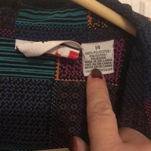 Alia | Tops | Bold Color Palette Design On Ladies Blouse | Poshmark